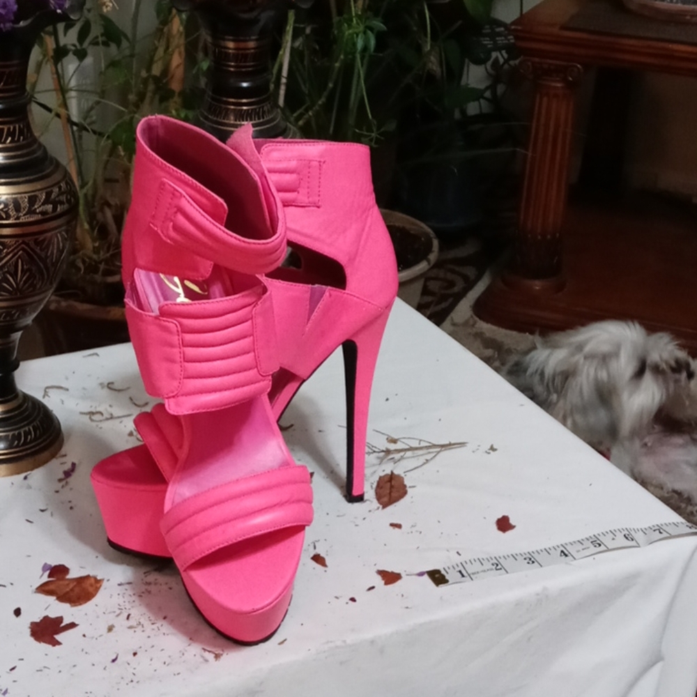 Go Sexy Ass Jane Hot Pink Platform Stiletto Gem